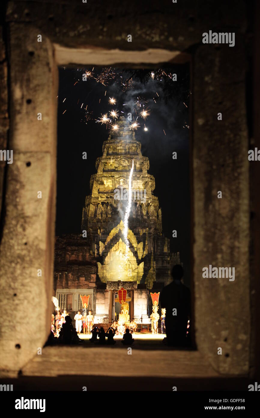 the phimai khmer Temple in the town of Phimai near the city of Khorat ...