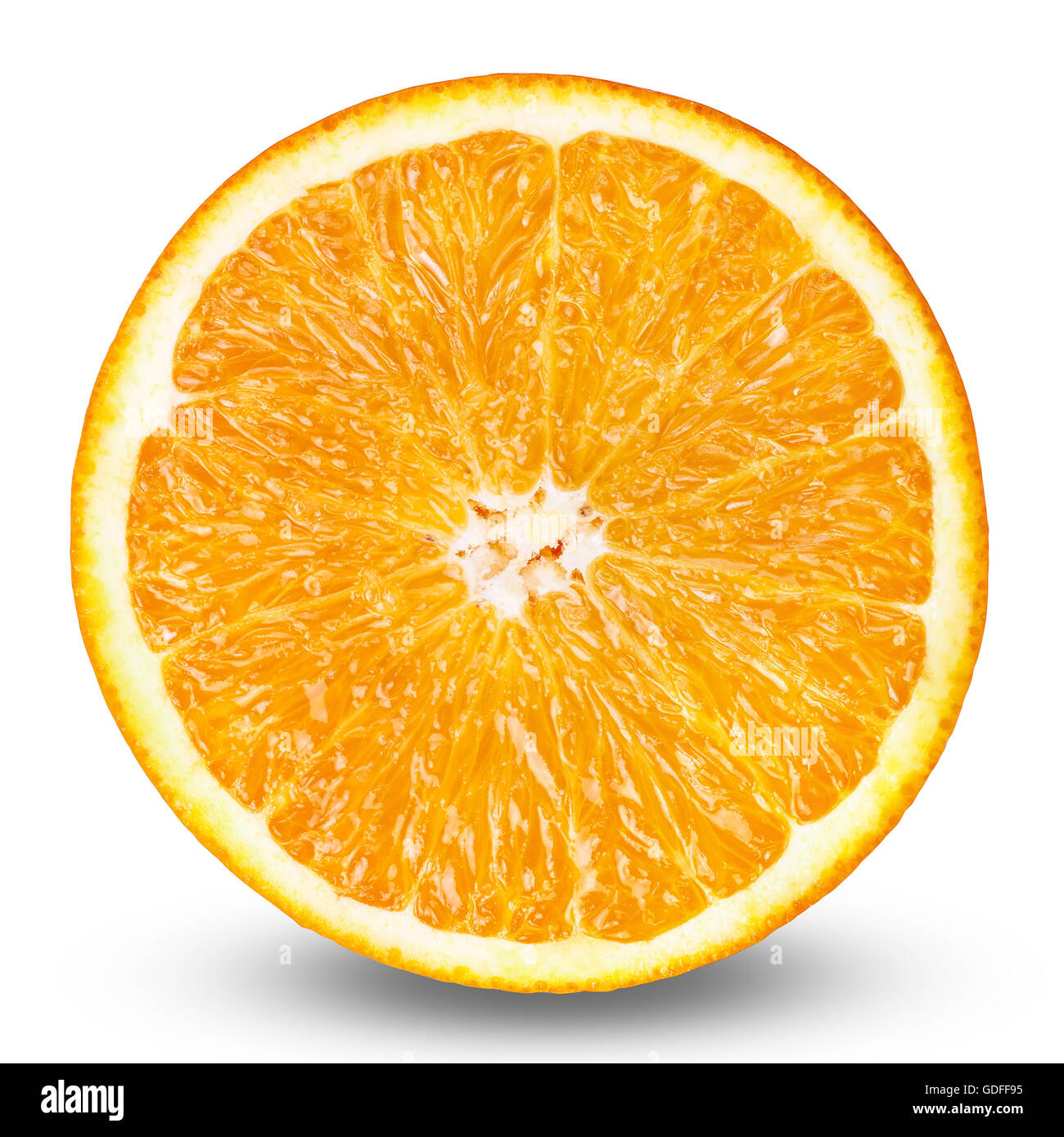 cut fresh orange isolated on white background Stock Photo - Alamy