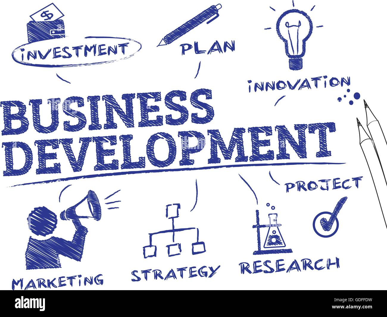 Business development icon hi-res stock photography and images - Alamy