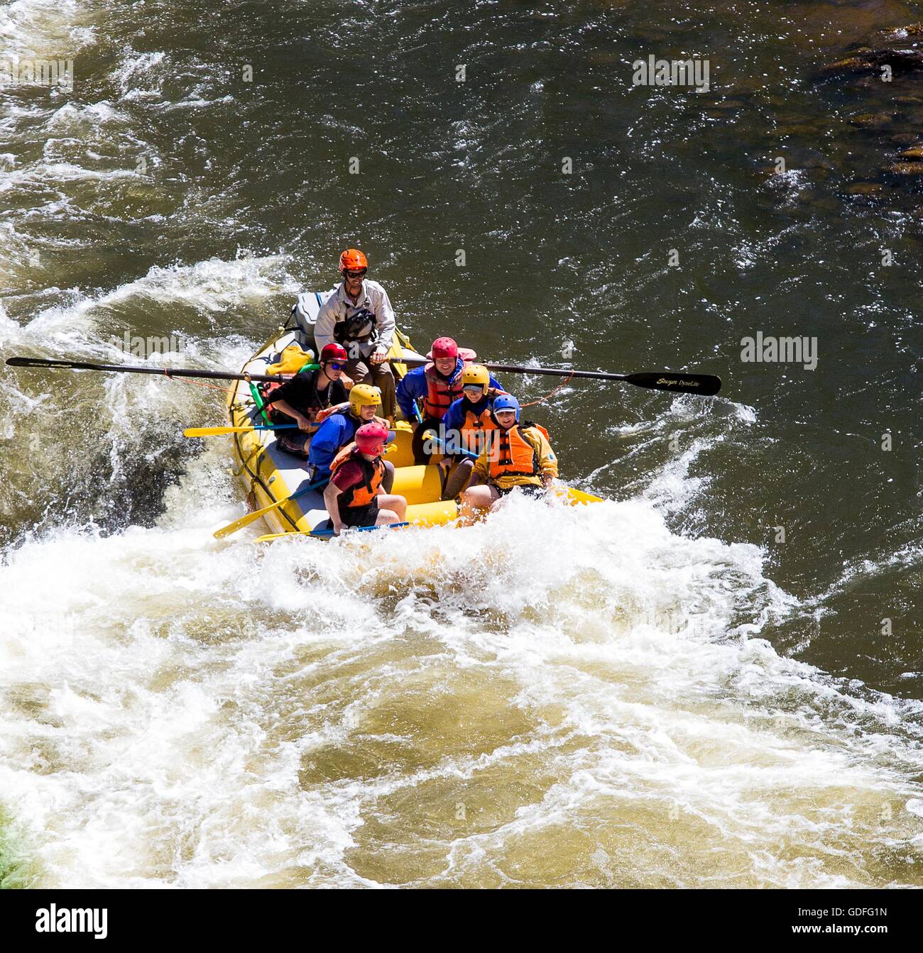 Whitewater rafting in the Upper Klamath River at Hells Corner in the ...