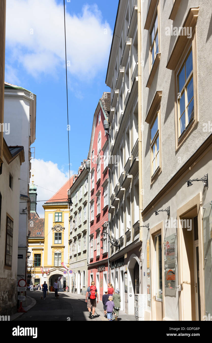 Wien, Vienna: alley Schönlaterngasse in old town, Austria, Wien, 01 ...