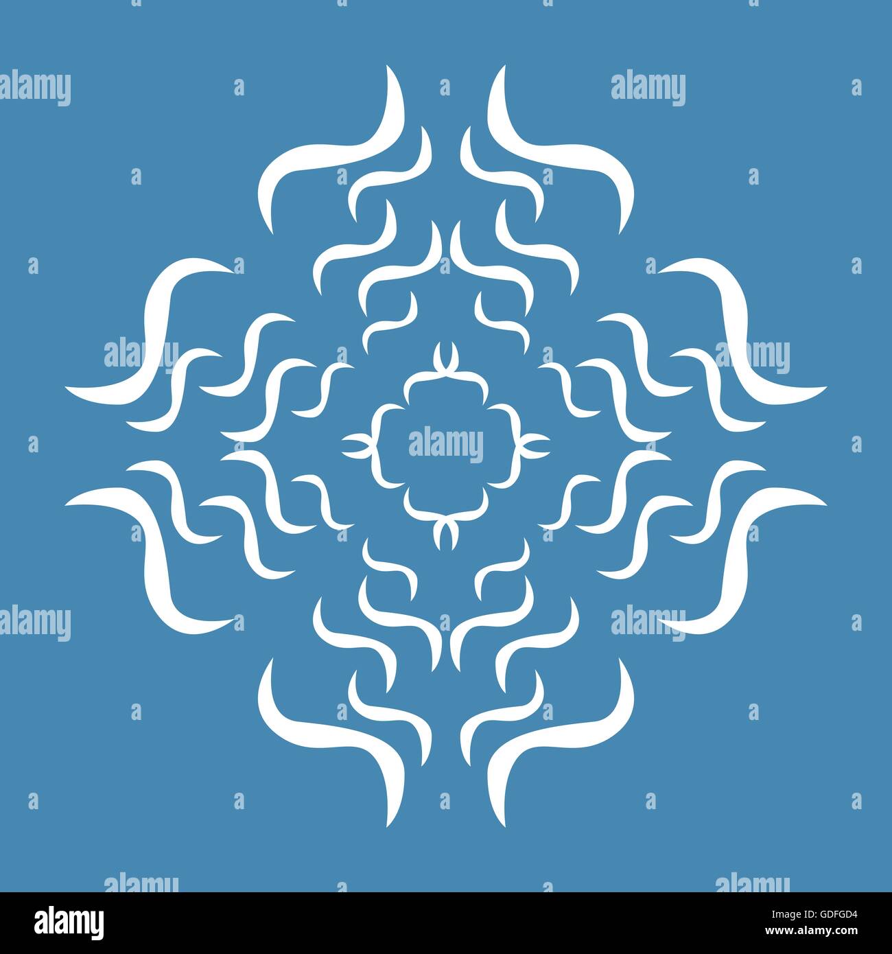 Decorative vintage arabic frame on blue background Stock Vector Image ...
