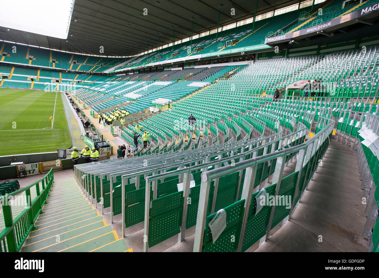 Celtic's new safe standing area for over 2000 fans being used for the ...