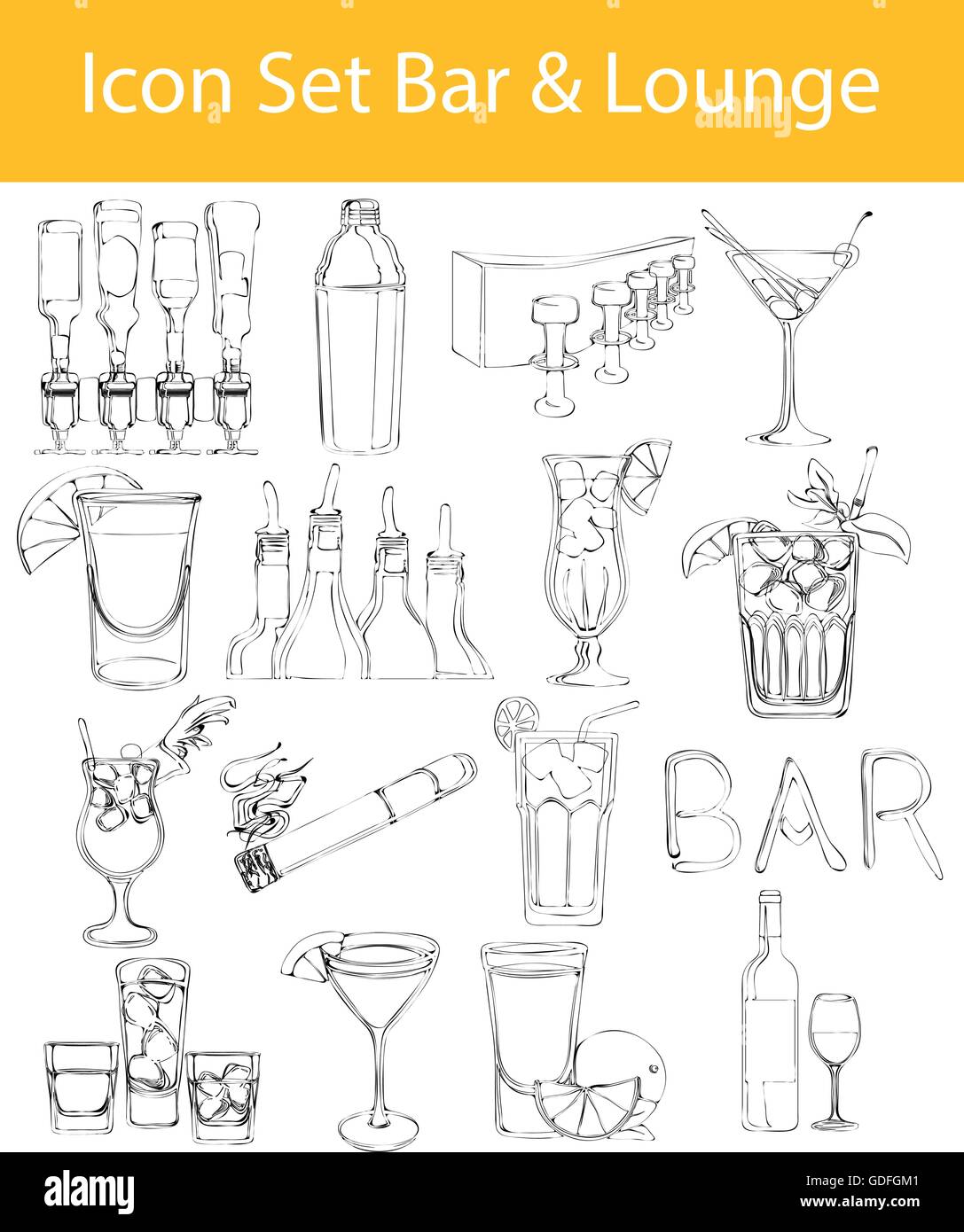 Bartender bar Stock Vector Images - Alamy