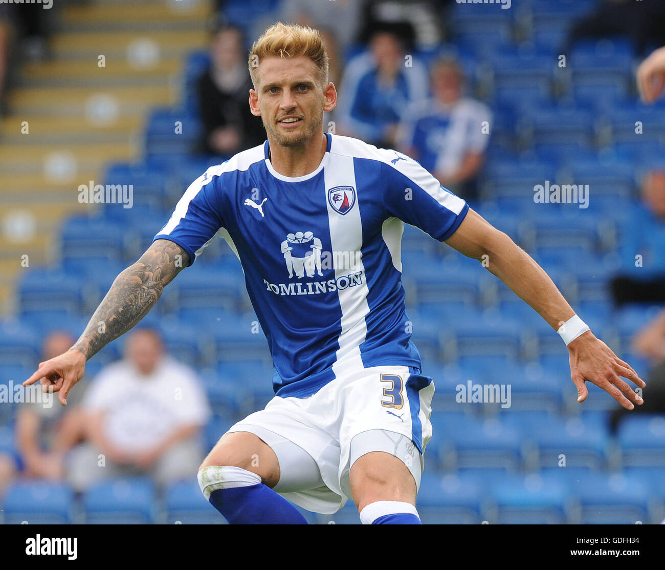 Chesterfieldâ€™s Daniel Jones during the pre-season friendly match at ...