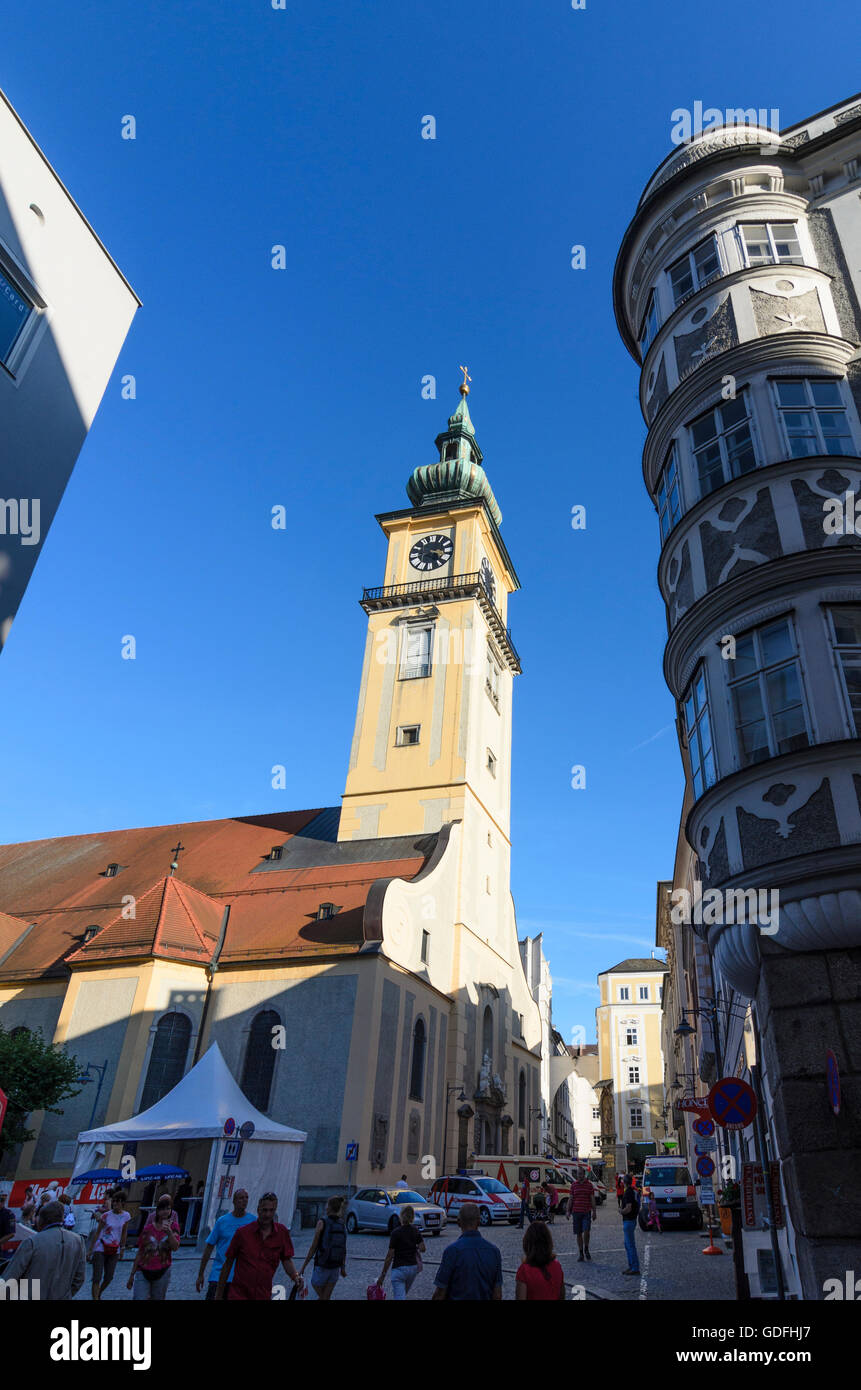 Linz: city church, Austria, Oberösterreich, Upper Austria, Zentralraum ...