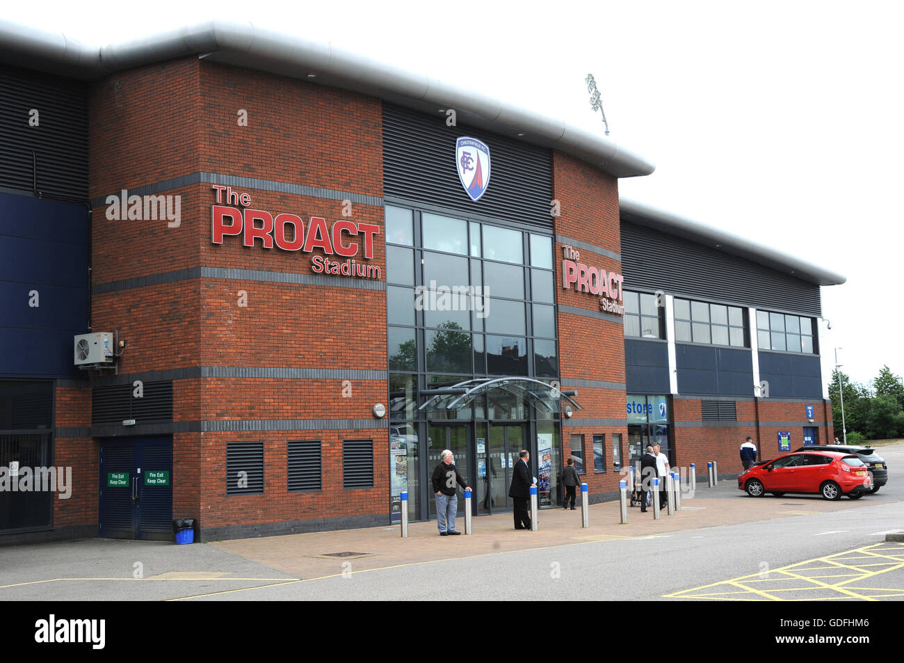 General view outside the Proact Stadium, Chesterfield. PRESS ...