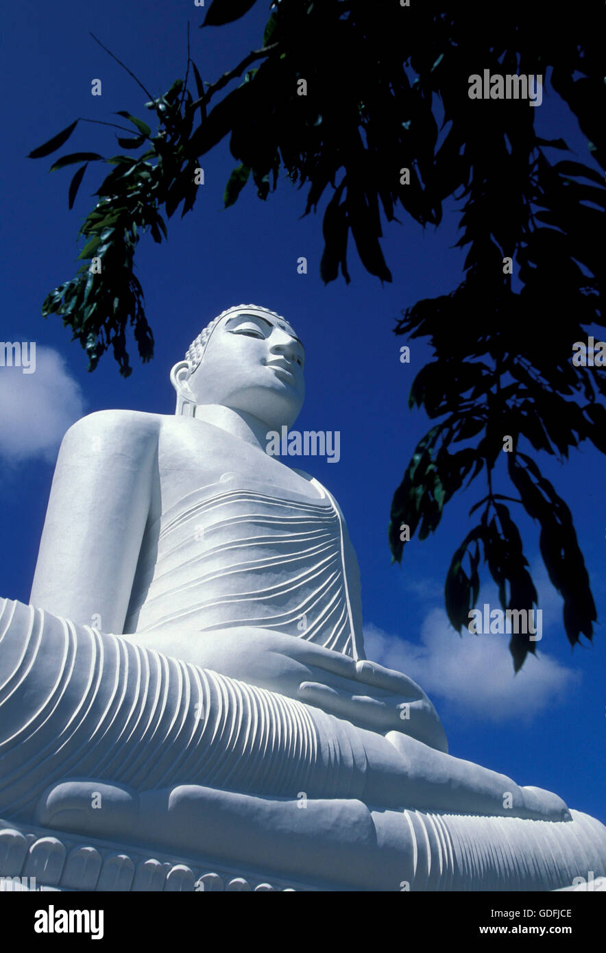 the Big Buddha at the Kandy Temple in the town of Kandy of Sri Lanka in ...