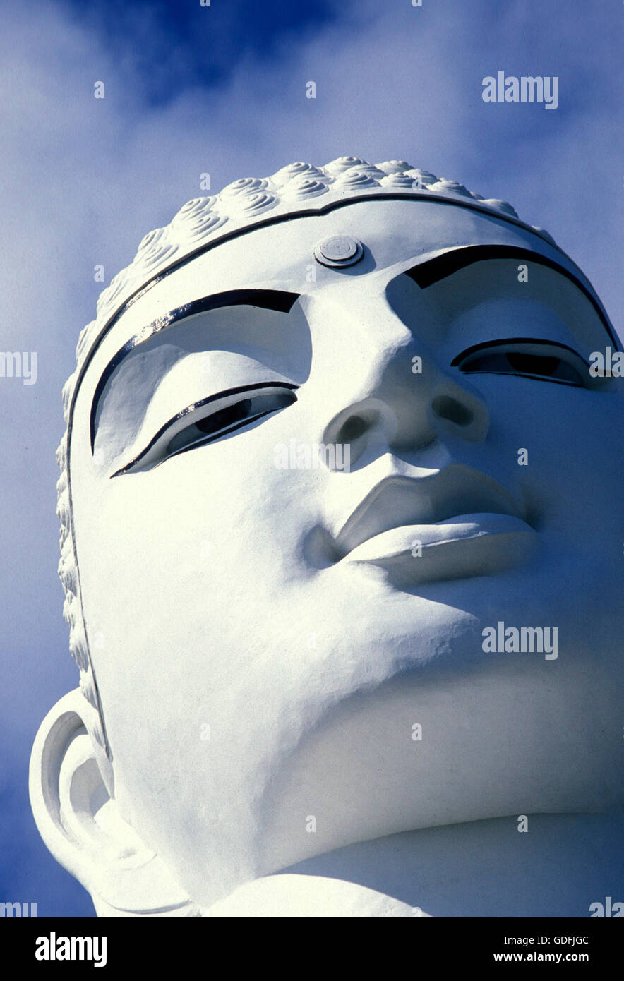 the Big Buddha at the Kandy Temple in the town of Kandy of Sri Lanka in ...