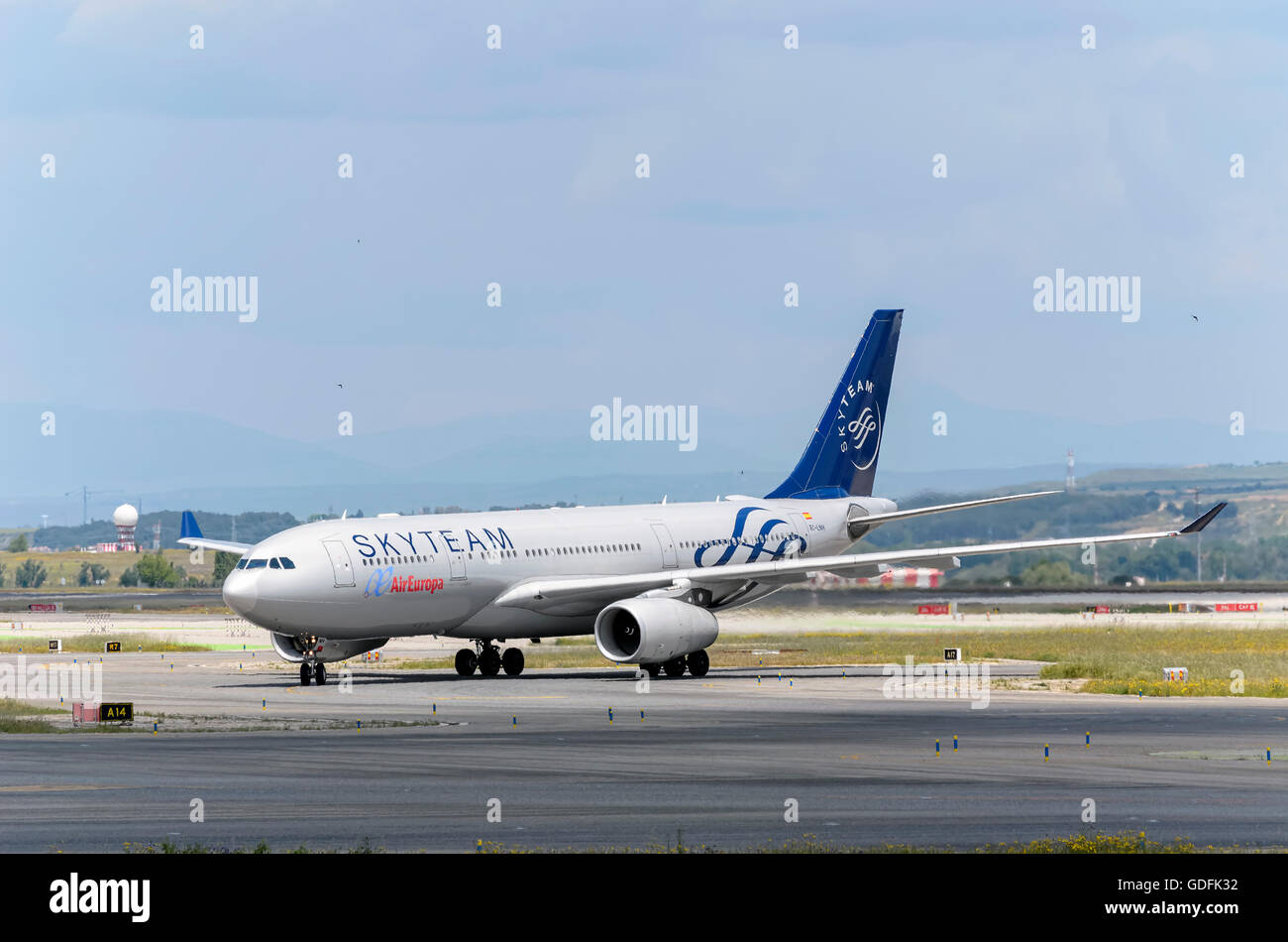 Aircraft -Airbus A330- of -Air Europa- operator, direction to airport ...