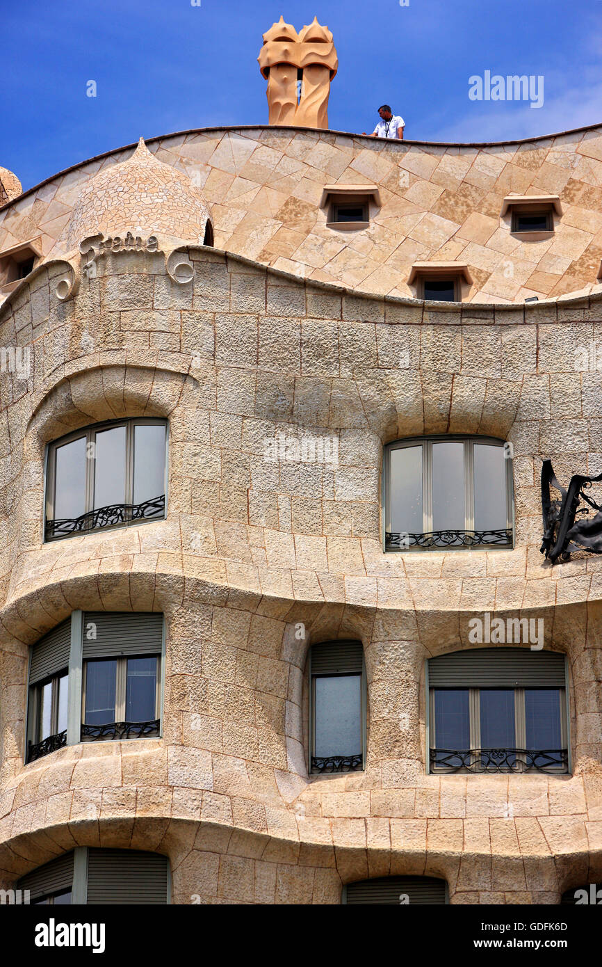"Detail" from "La Pedrera" ("Casa Milà"), one of the masterpieces by ...