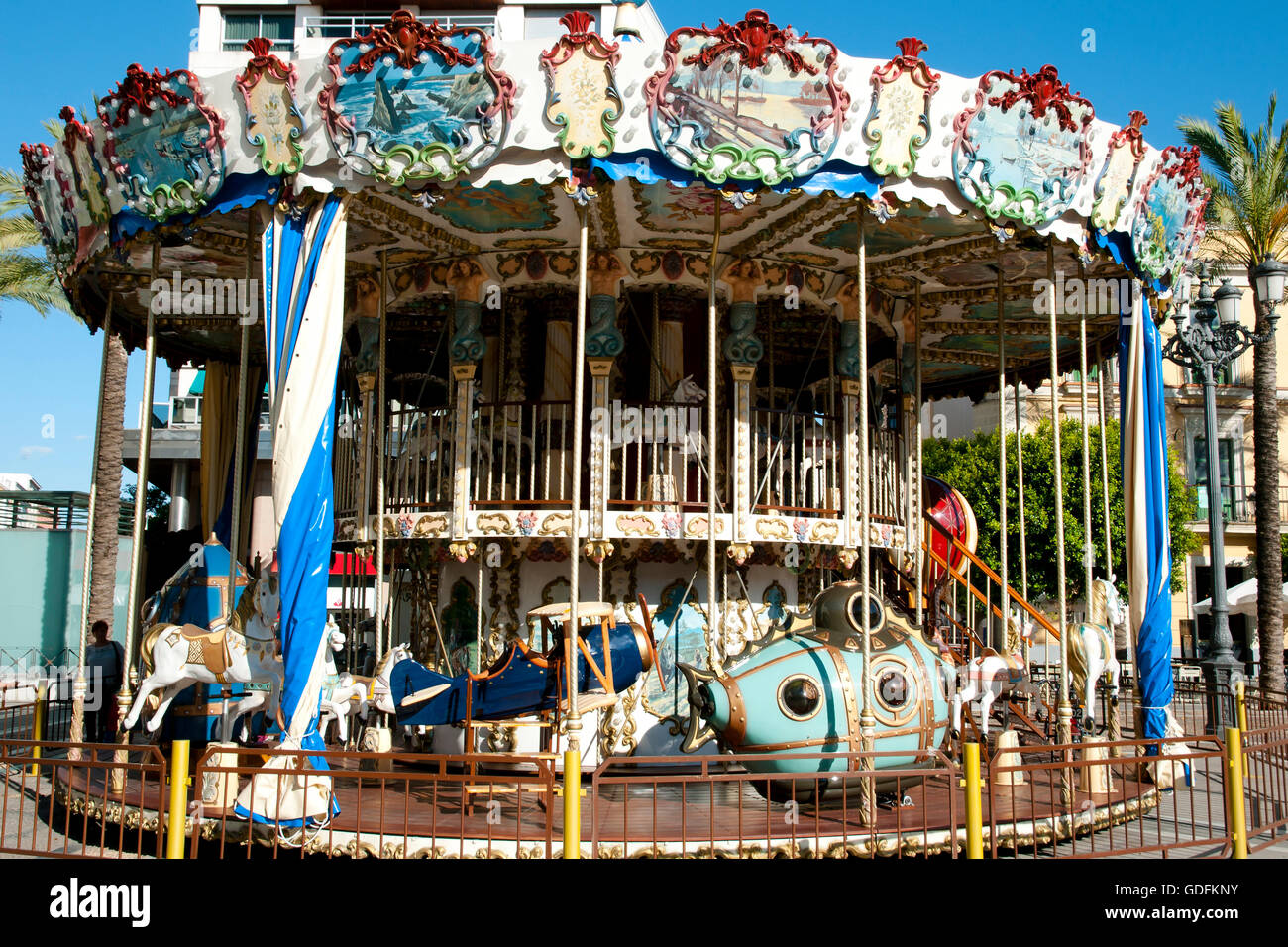 Old-Fashioned Style Carousel Stock Photo - Alamy