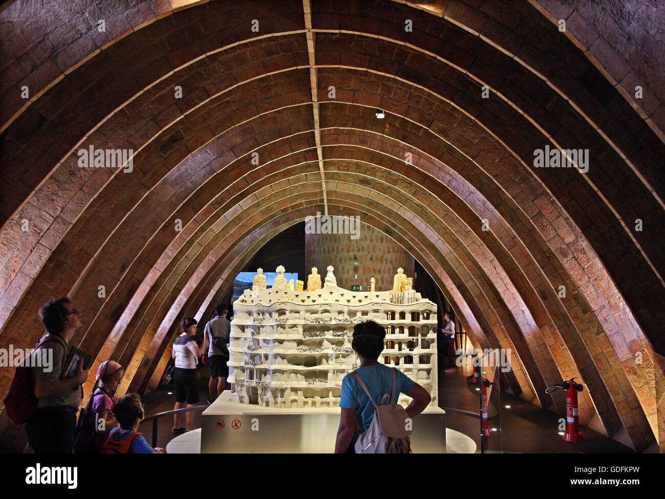 The "Espai Gaudi" in the attic of "La Pedrera" -"Casa Milà" (work of ...