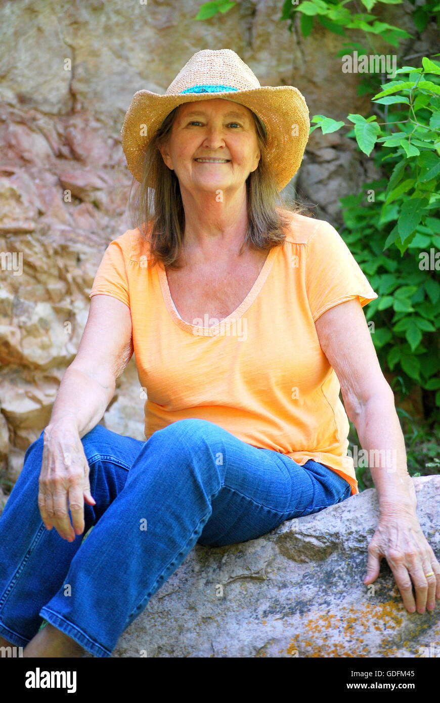 Mature female beauty expressions Stock Photo - Alamy