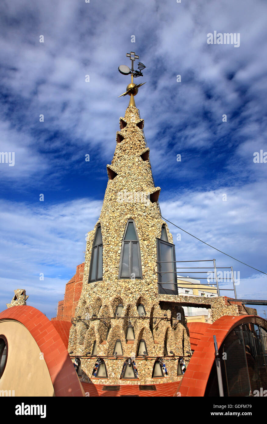 Palau guell roof hi-res stock photography and images - Alamy