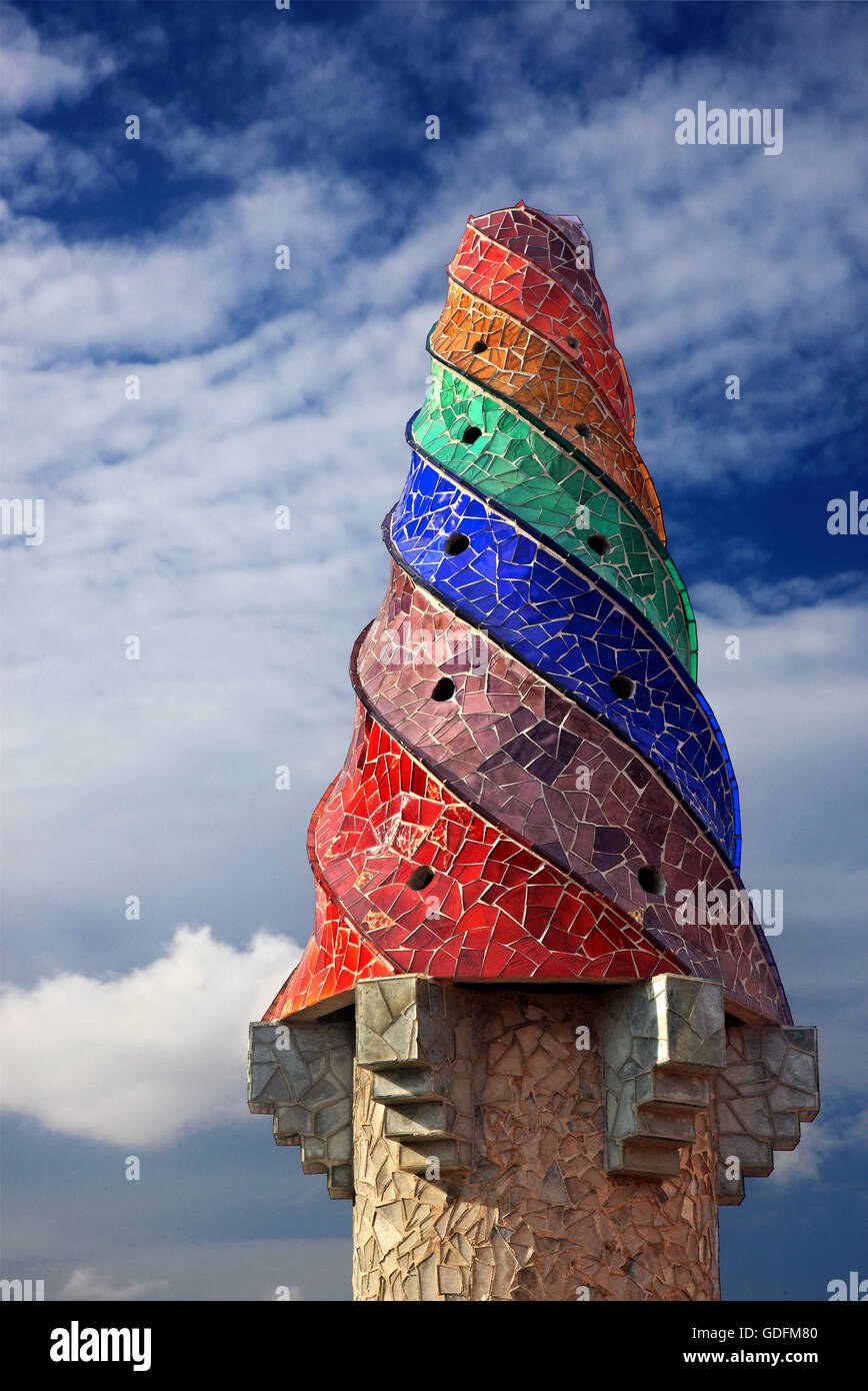 Palau guell roof hi-res stock photography and images - Alamy