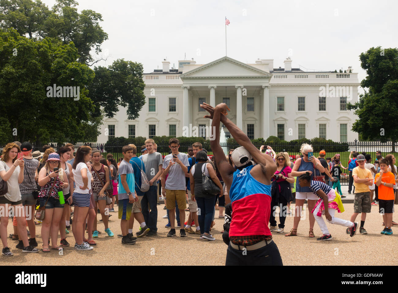 street performers in front of White House Washington DC Stock Photo - Alamy