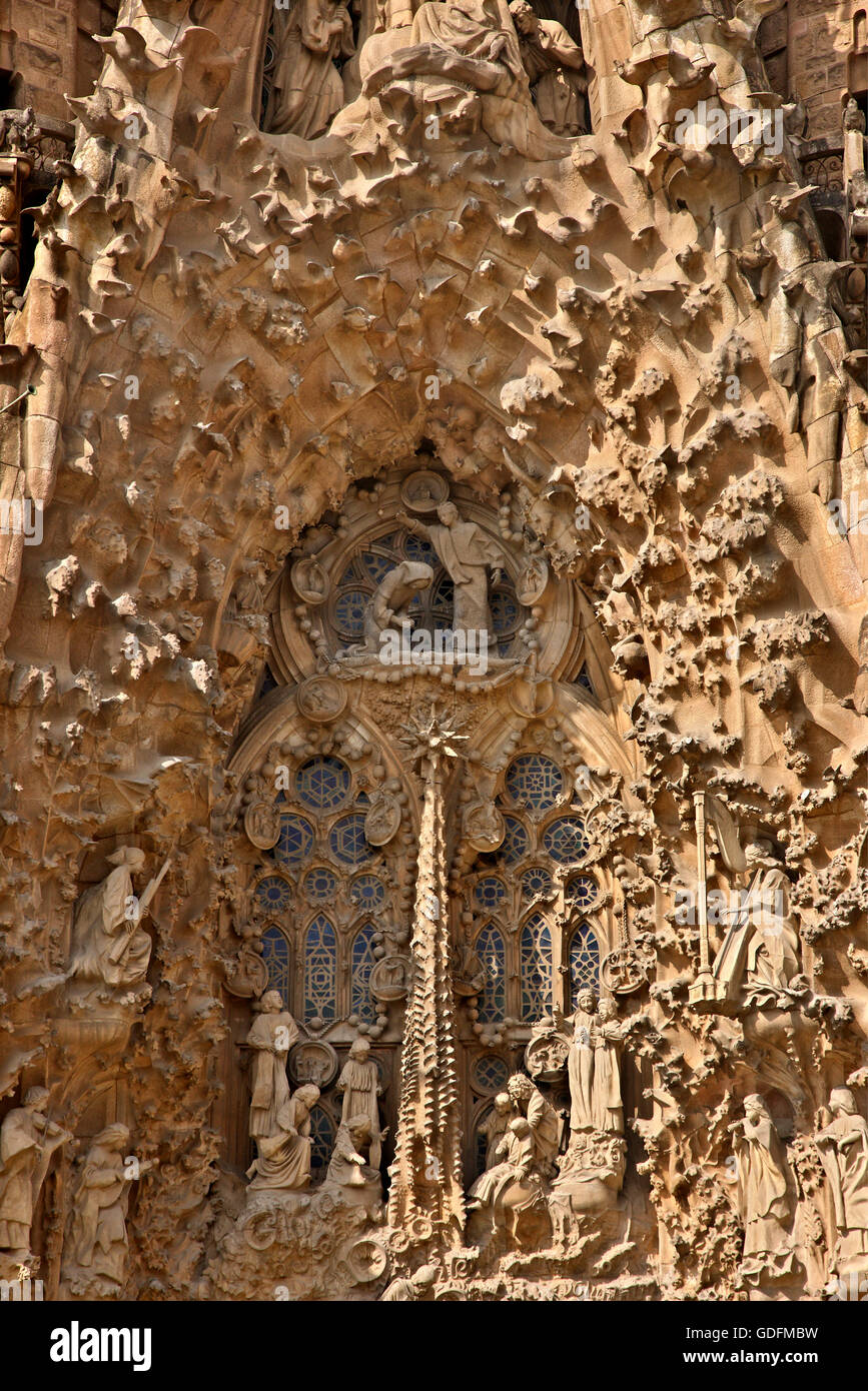 "Detail" from the Nativity facade of the Sagrada Famila, (architect ...