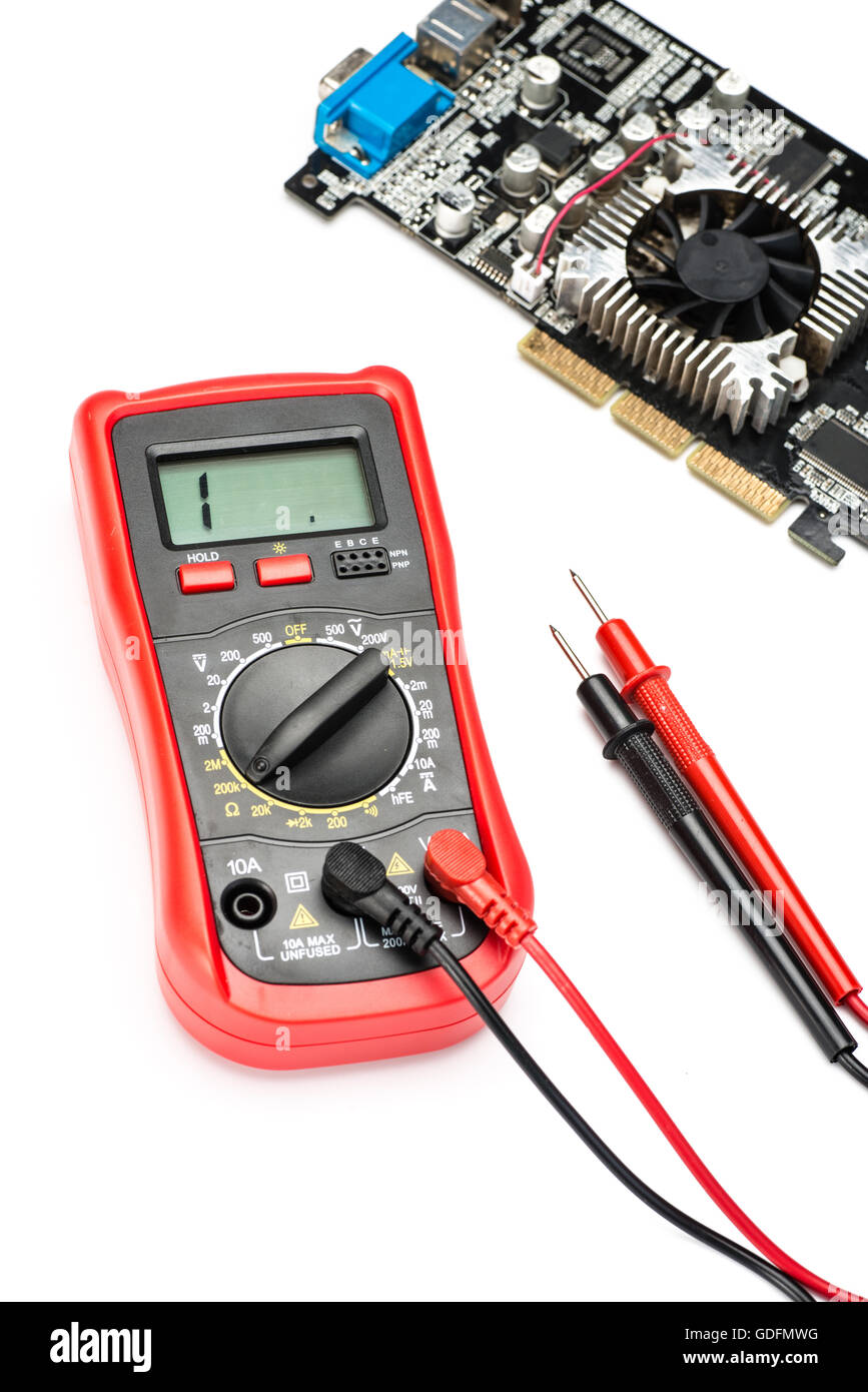 multimeter on the white background Stock Photo - Alamy