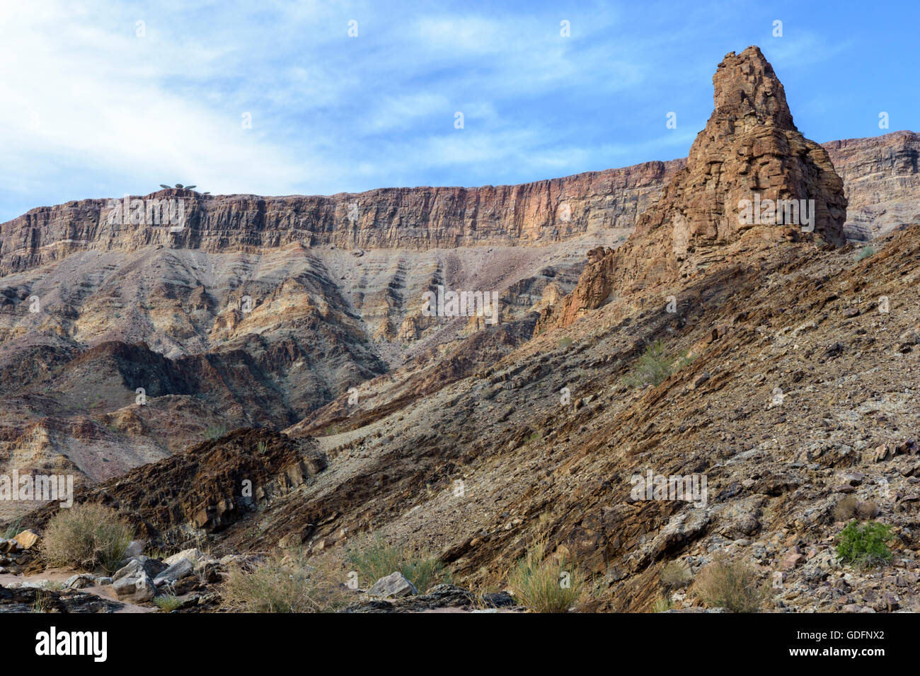 View of the Fish River Canyon lookout point from the Fish River Canyon ...