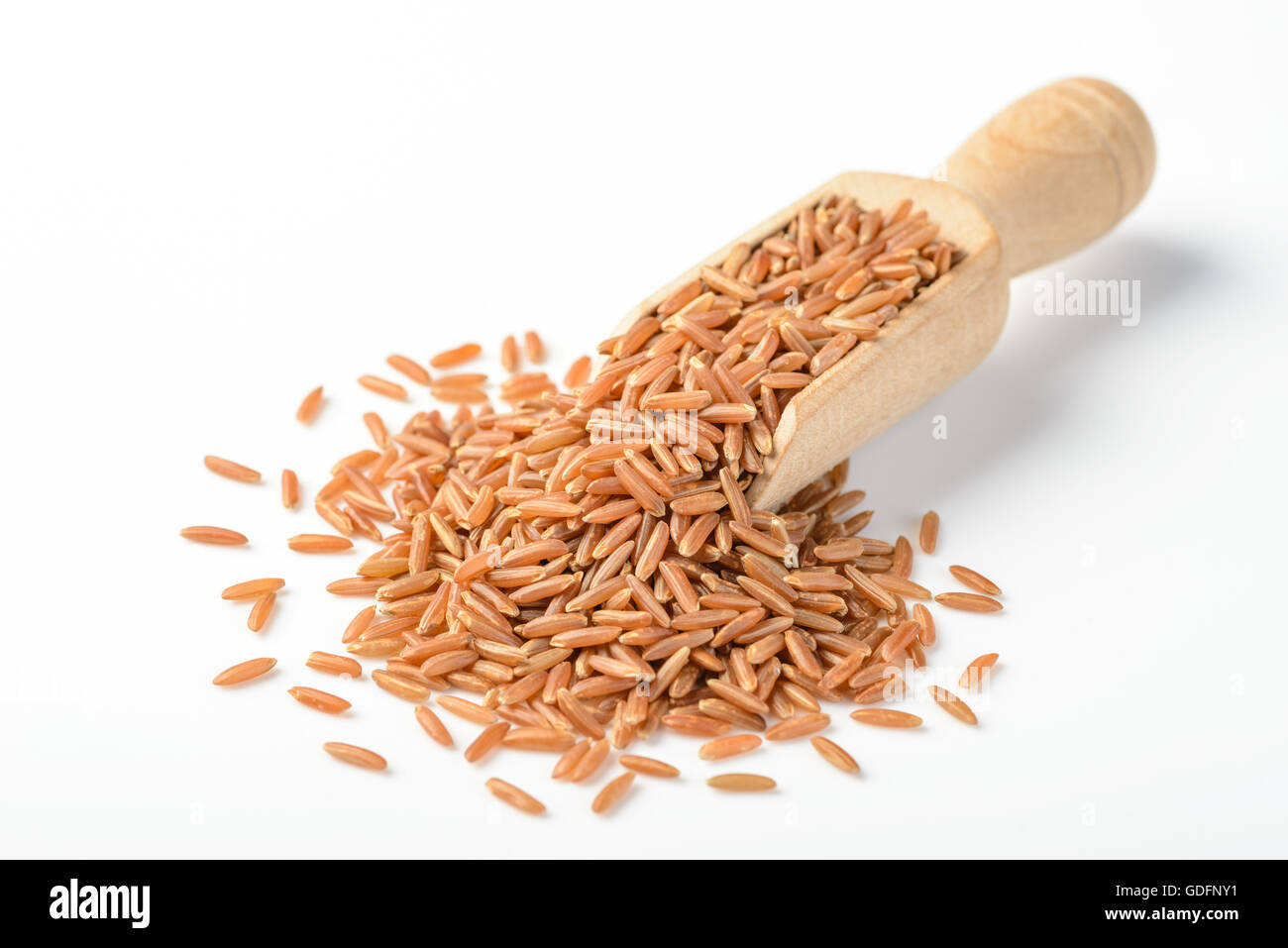Red rice with wooden shovel hi-res stock photography and images - Alamy