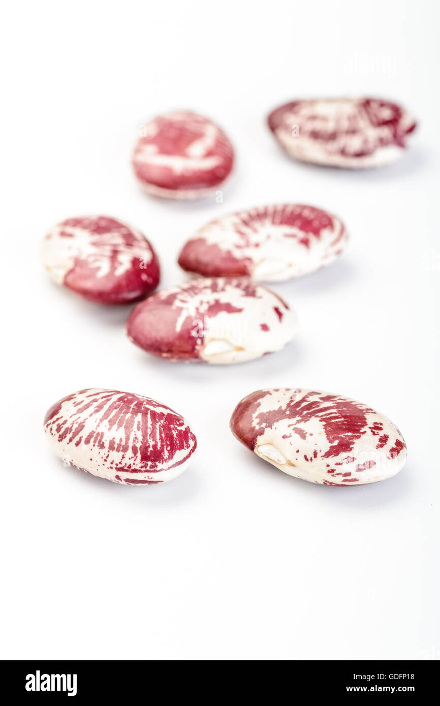 runner beans on the white background Stock Photo - Alamy