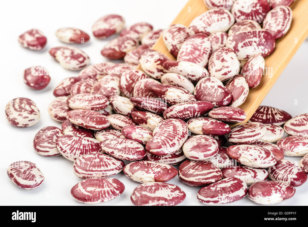 runner beans on the white background Stock Photo - Alamy