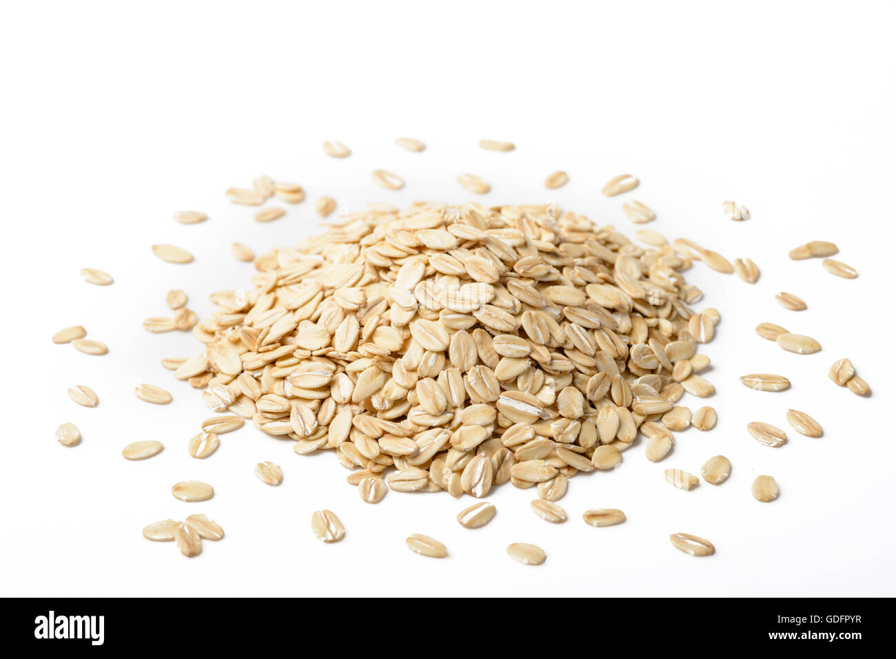 oatmeal on the white background Stock Photo - Alamy