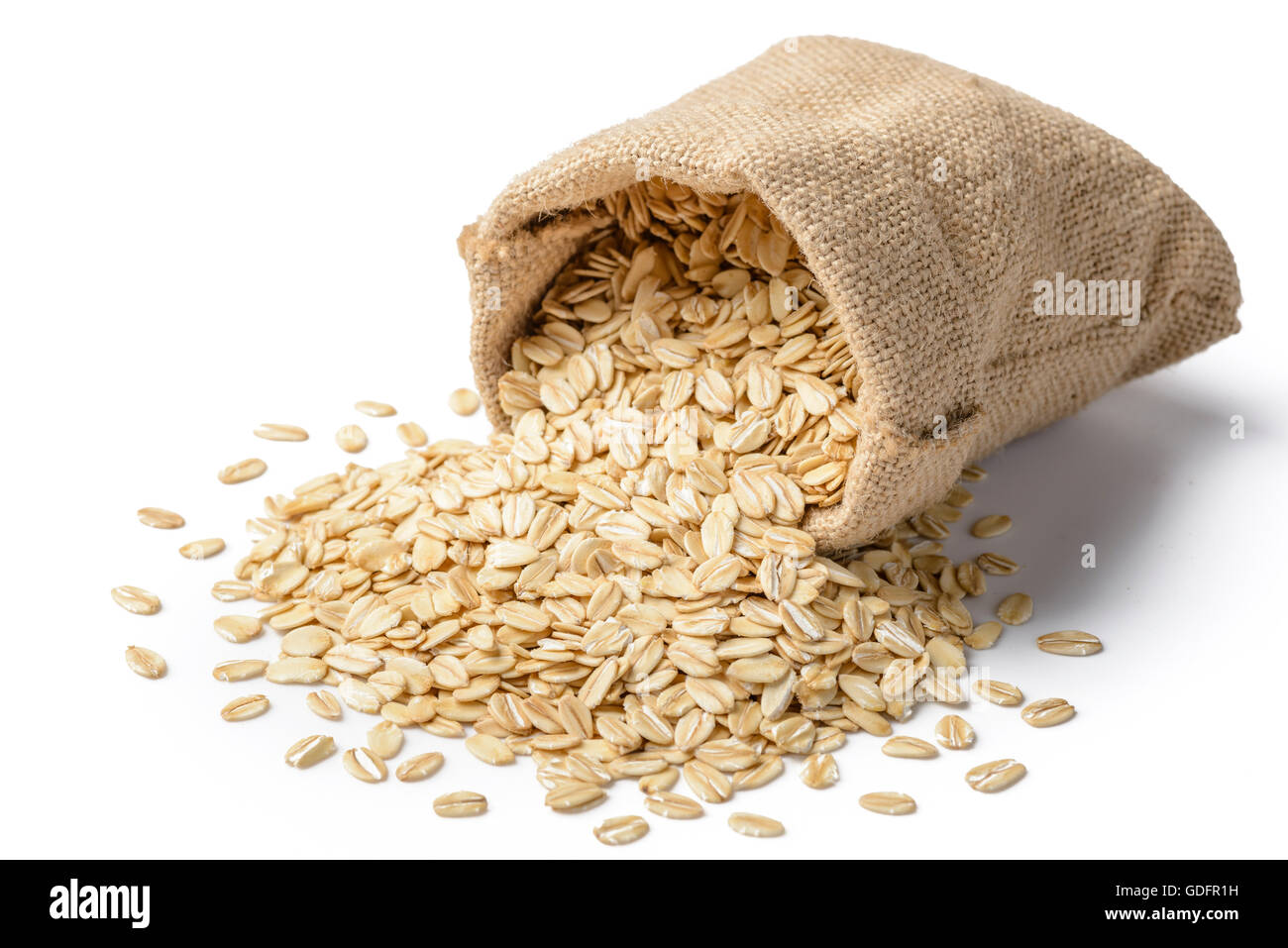 oatmeal on the white background Stock Photo - Alamy