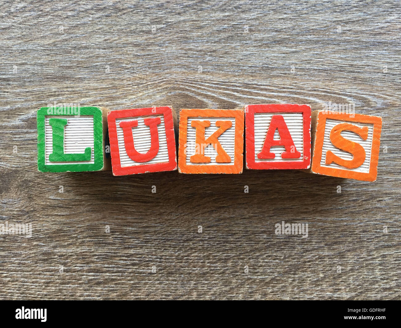 Lukas name written with wood block letter toys Stock Photo - Alamy Lukas name written with wood block letter toys Stock Photo - Alamy