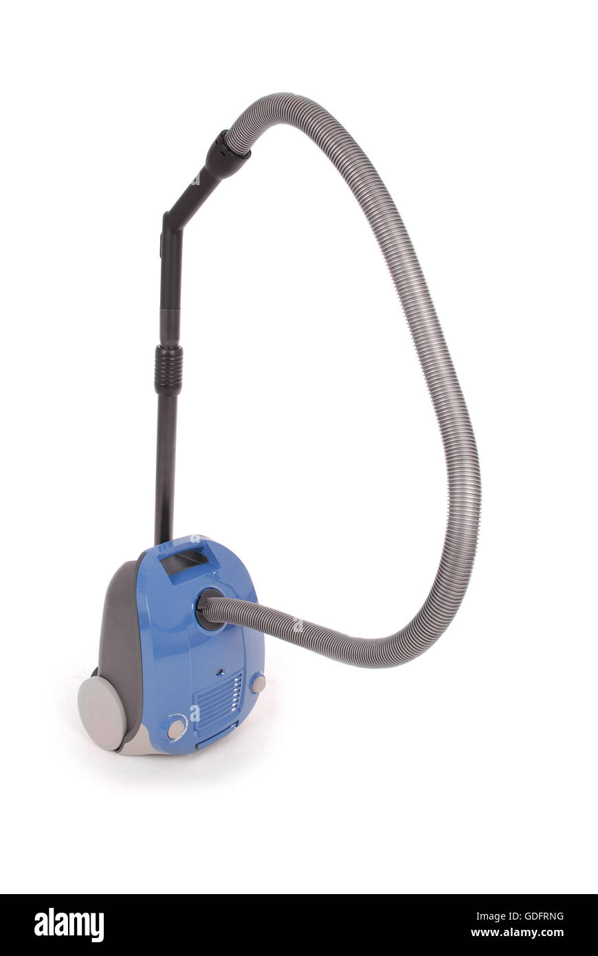 Blue vacuum cleaner isolated on white background with soft shadow Stock ...