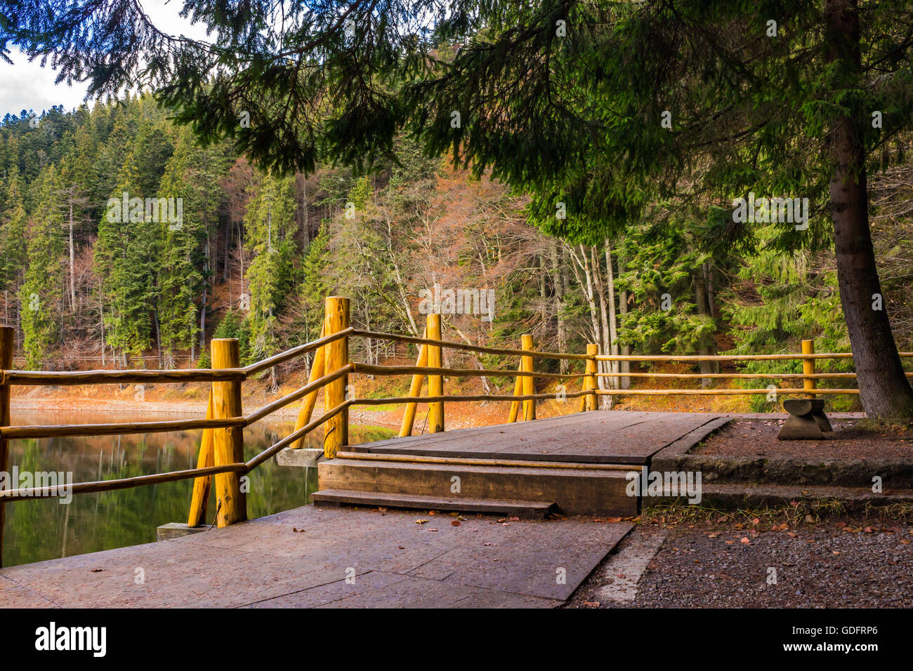 Fence water mountain pier nature hi-res stock photography and images ...