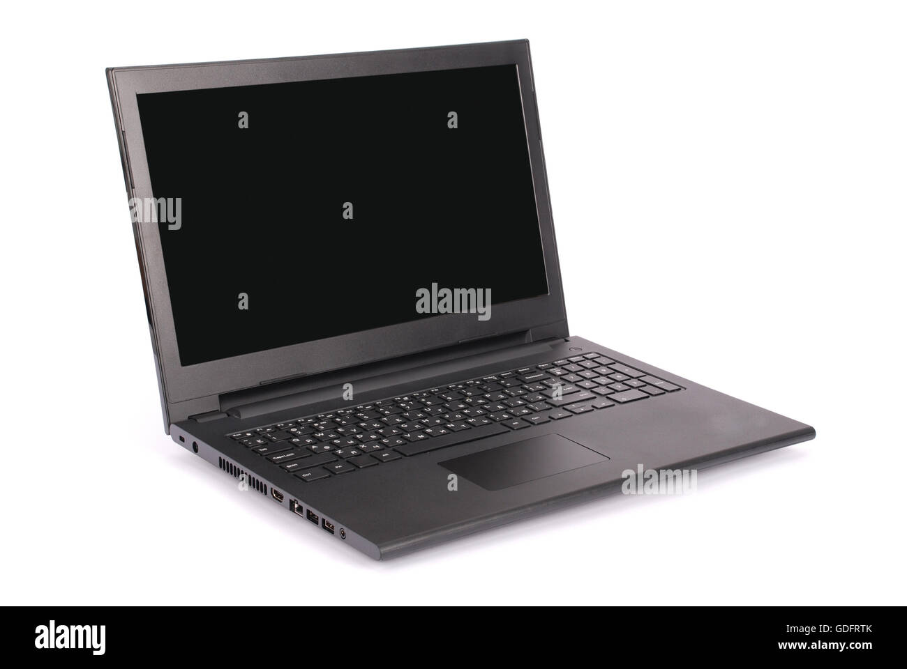 Black laptop white background with soft shadow. Clipping path Stock ...
