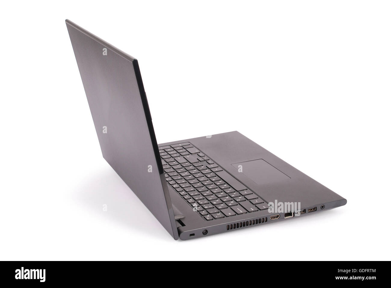 Black laptop white background with soft shadow. Clipping path Stock ...