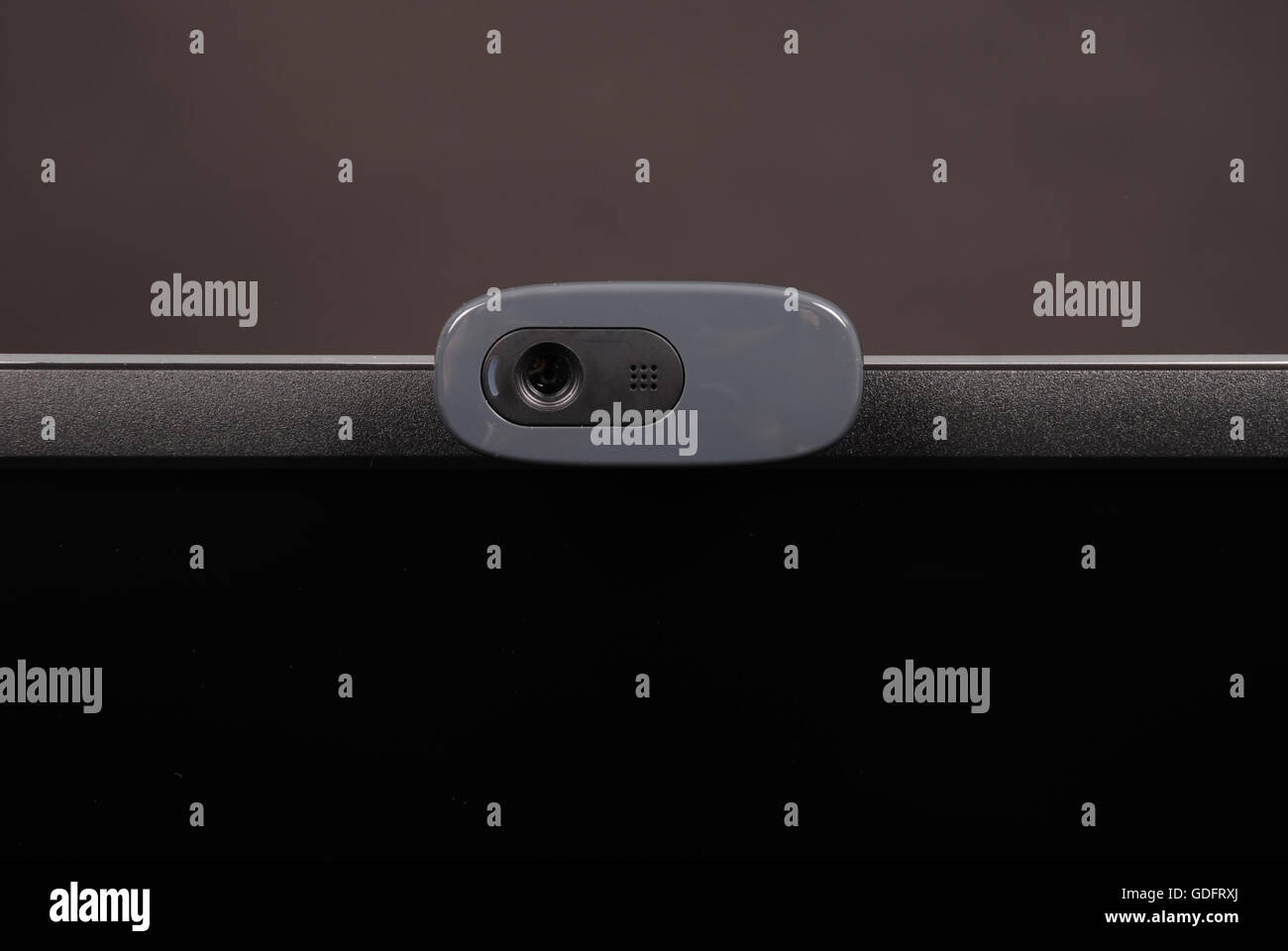 Web camera isolated on black background with soft shadow. Close-up ...