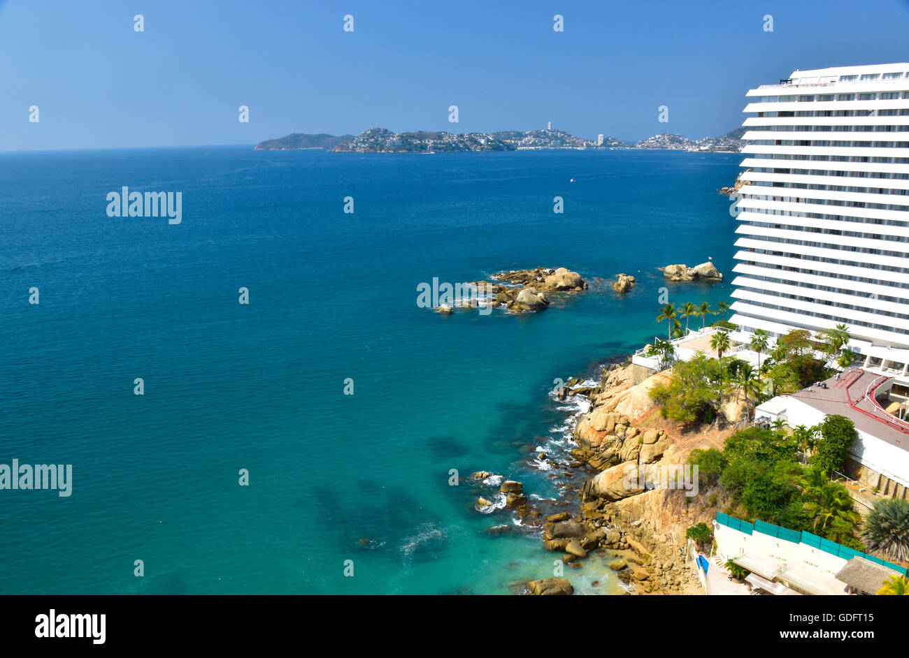 Bay of Acapulco, skyline of Acapulco, Mexico Stock Photo - Alamy