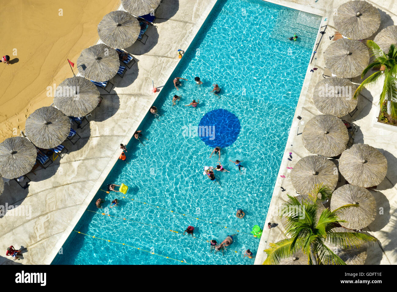 Swimming pool at condominium in Acapulco, Mexico Stock Photo - Alamy