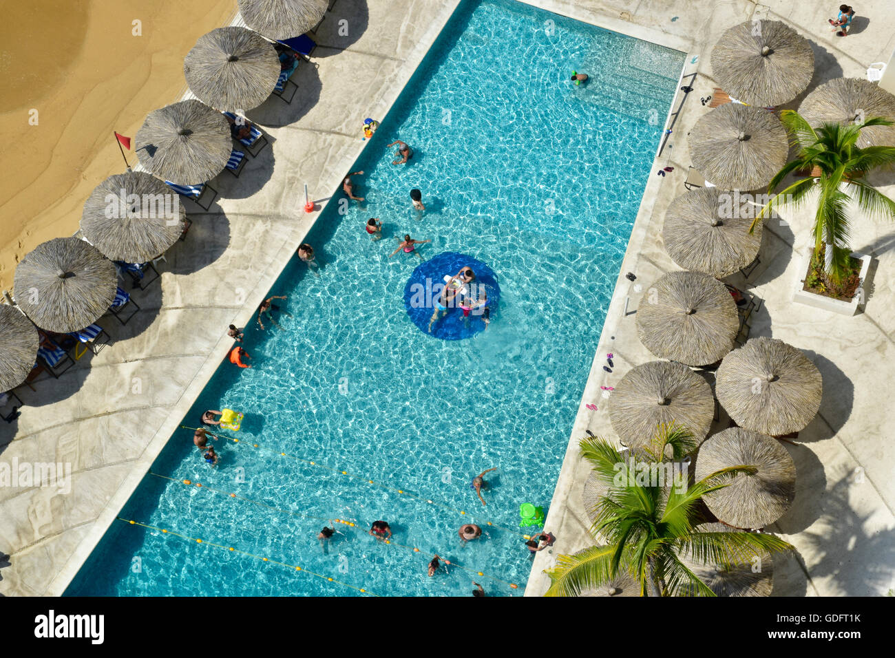 Swimming pool at condominium in Acapulco, Mexico Stock Photo - Alamy