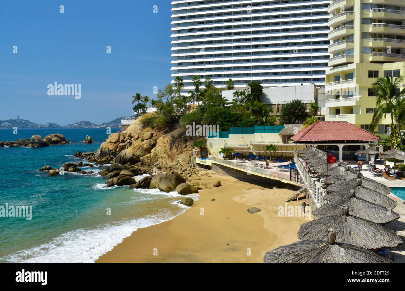 Swimming pool at condominium in Acapulco, Mexico Stock Photo - Alamy