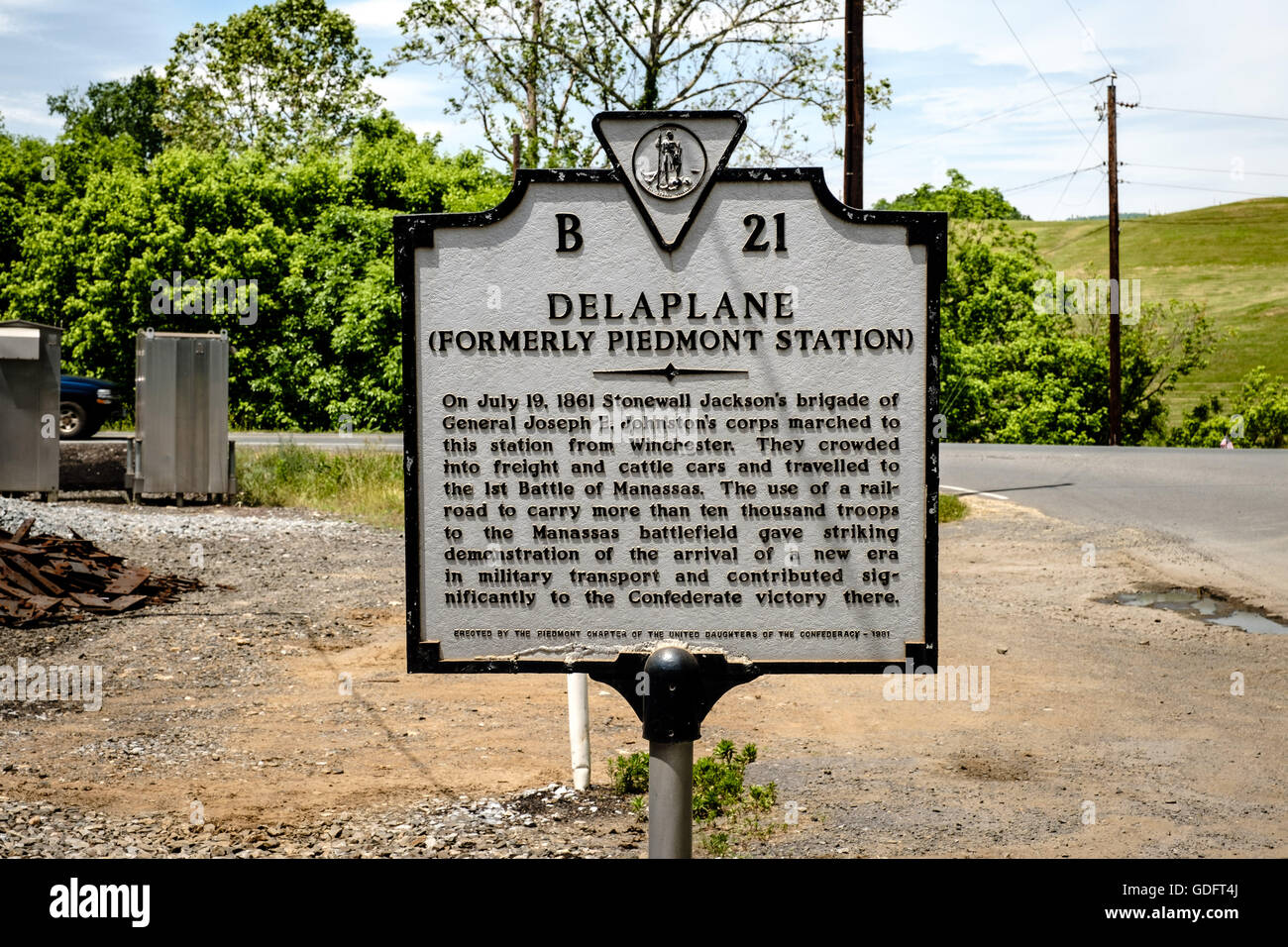 Delaplane (formerly Piedmont Station) Historic Marker Sign, Delaplane ...