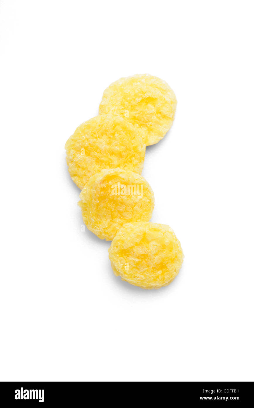 corn flakes on the white background, macro Stock Photo - Alamy