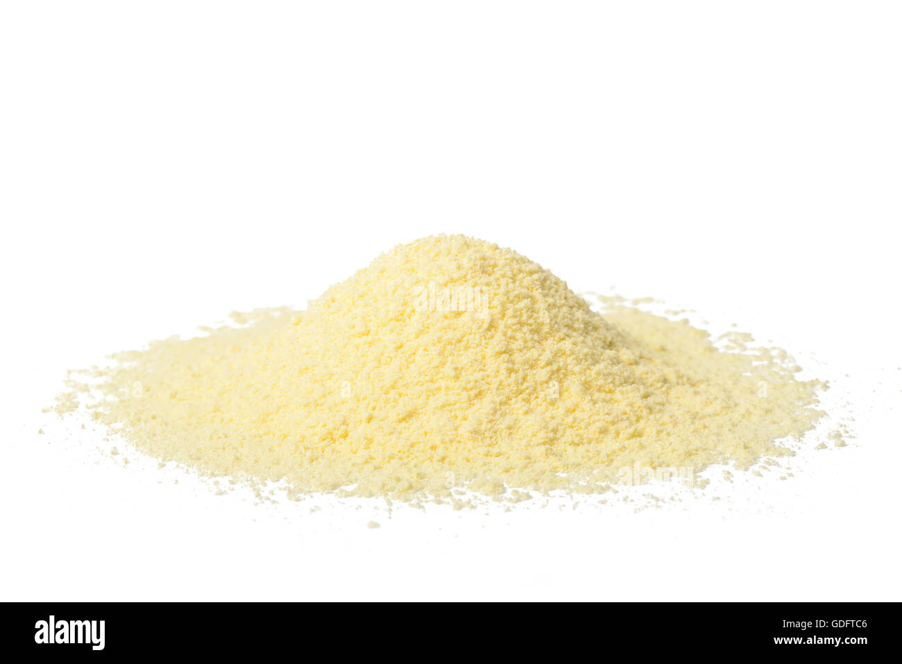 yellow corn flour on white, tilt shift lens Stock Photo - Alamy