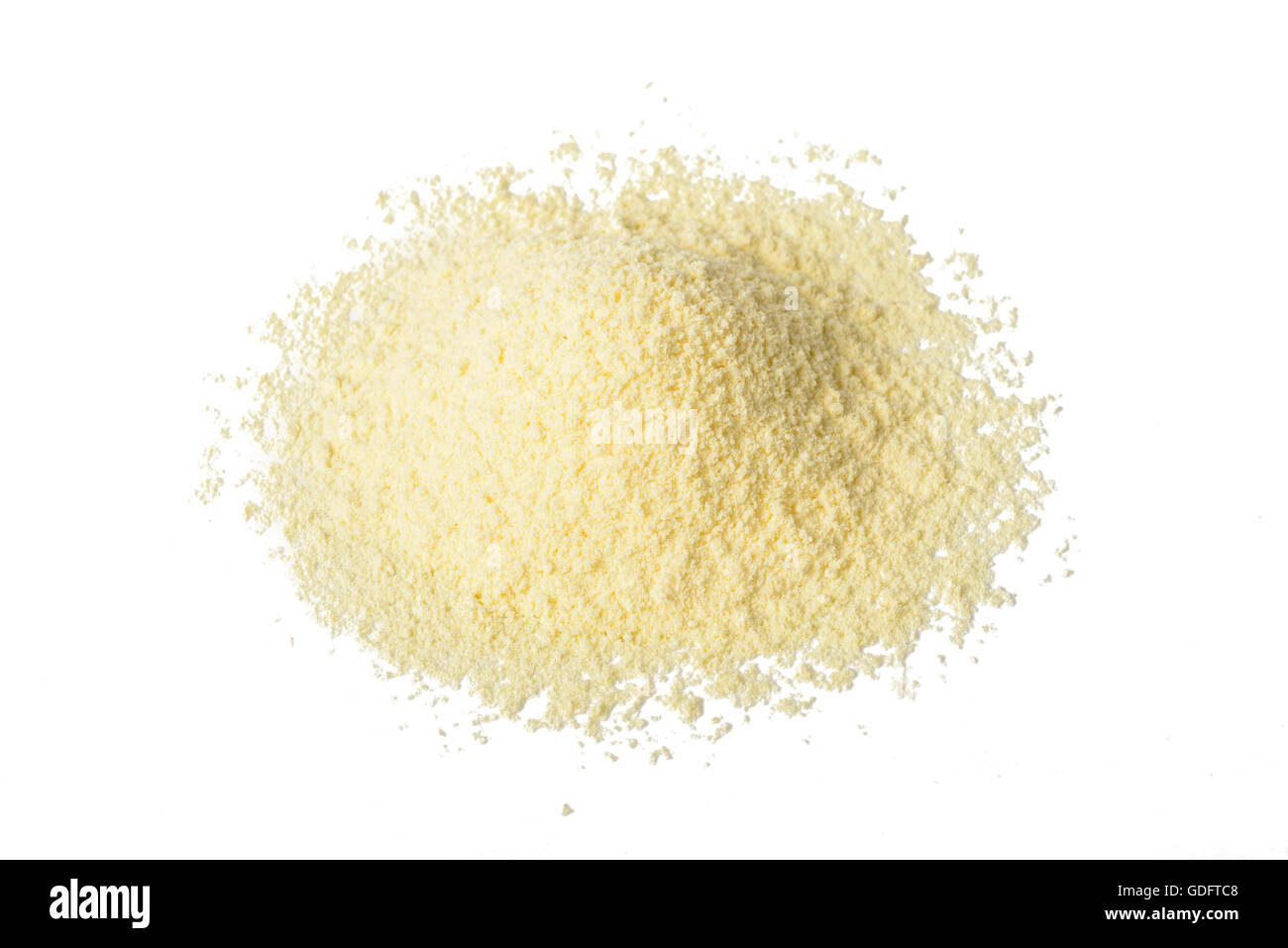 yellow corn flour on white, tilt shift lens Stock Photo - Alamy