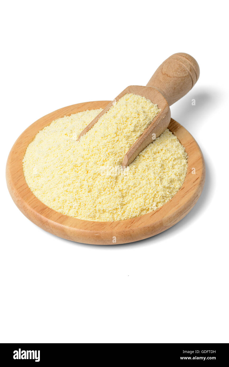 raw corn flour on white, tilt shift lens Stock Photo - Alamy