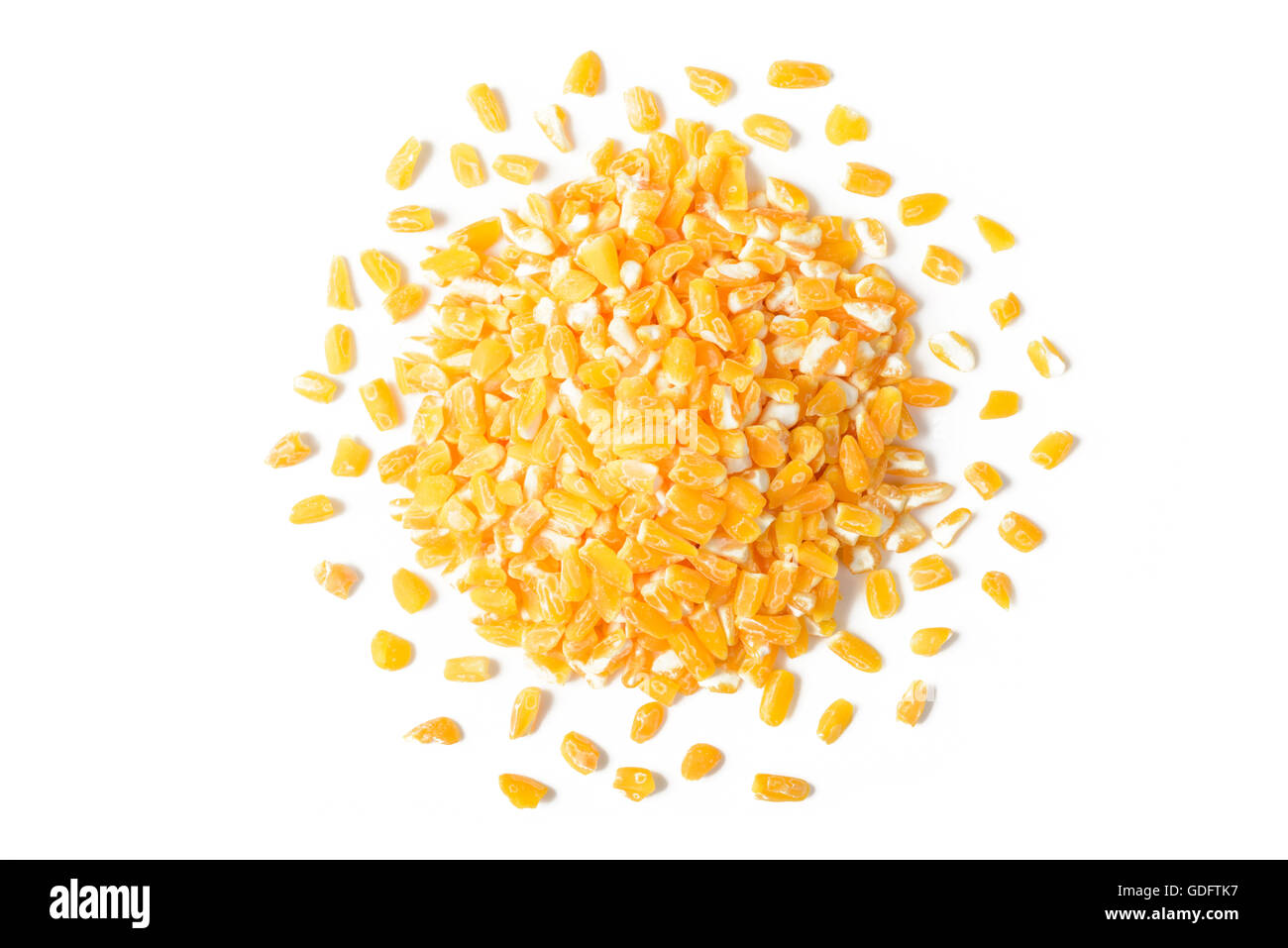 Yellow corn grits on Cut Out Stock Images & Pictures - Alamy