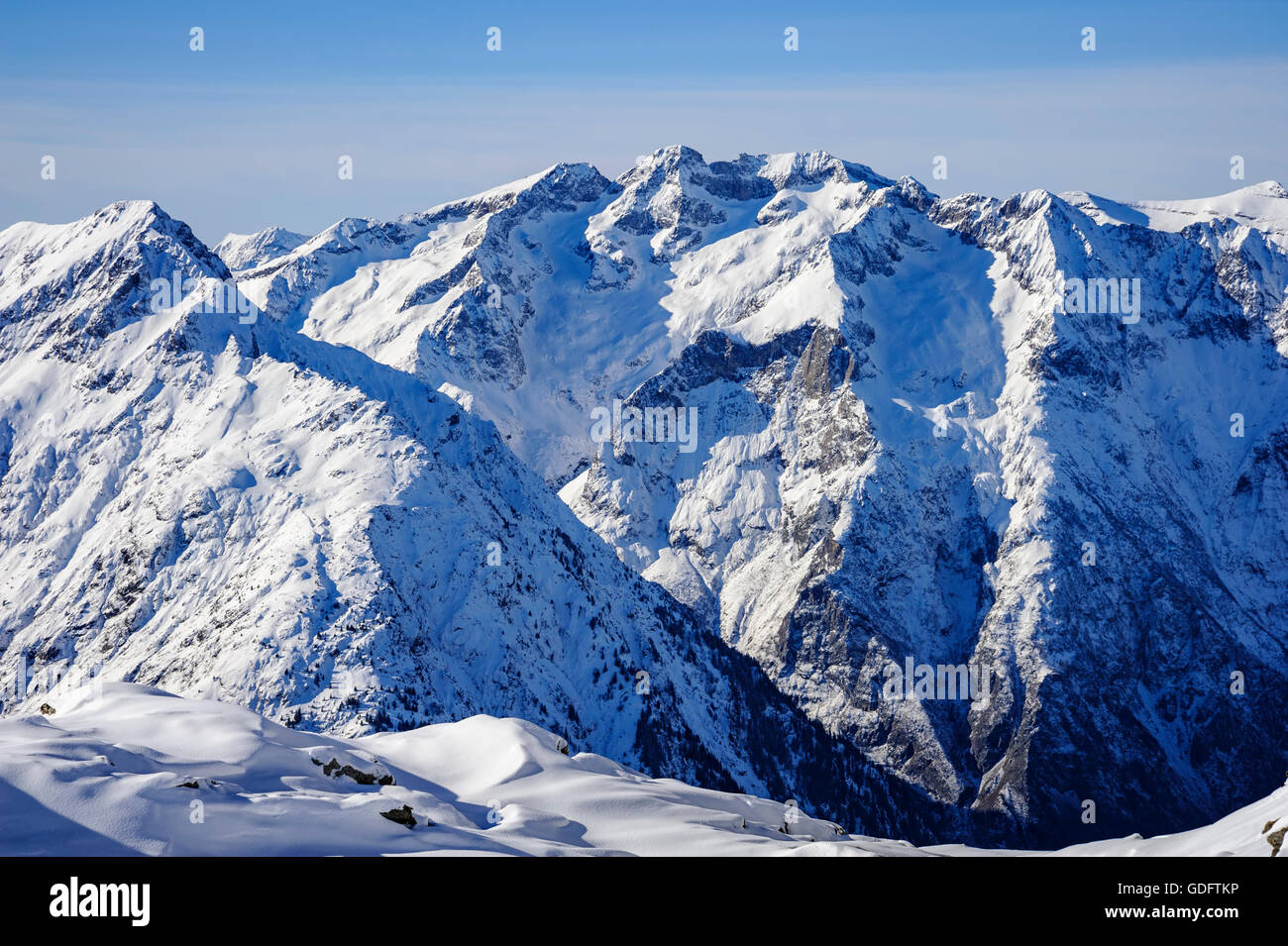 Snowy Peaks in the Alps, France Stock Photo - Alamy