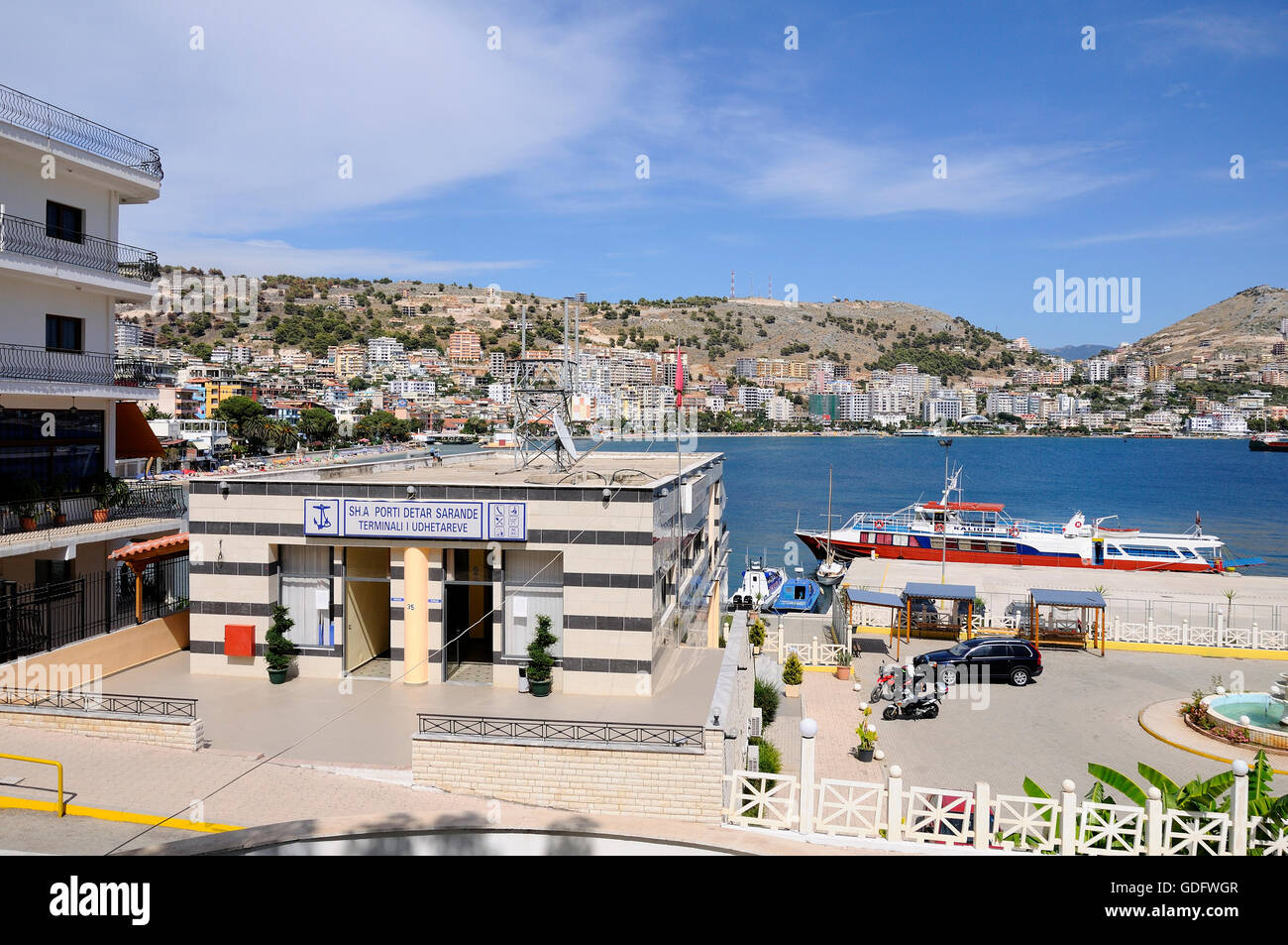 Port of Sarandë, Albania Stock Photo - Alamy