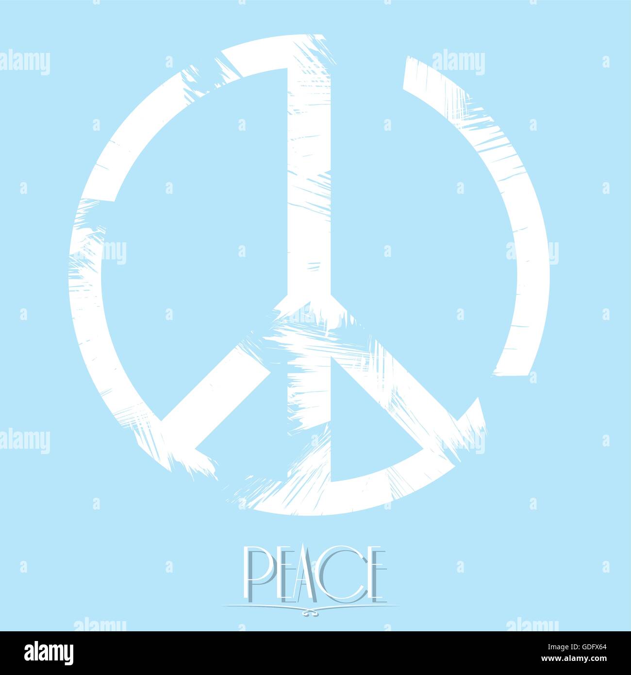Isolated peace symbol, grunge texture, Vector illustration Stock Vector ...
