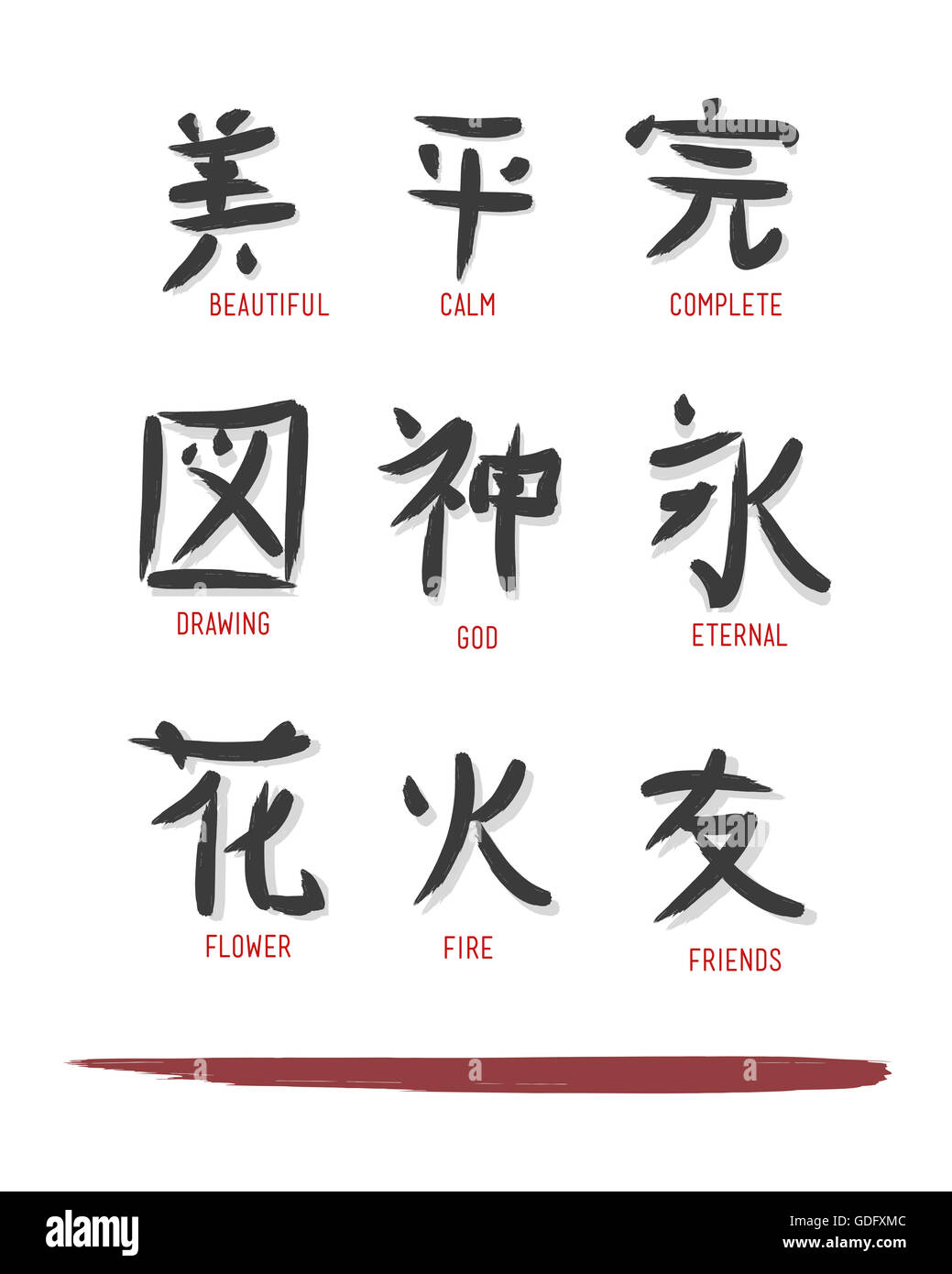 Hand drawn illustration or drawing of different japanese concepts Stock ...