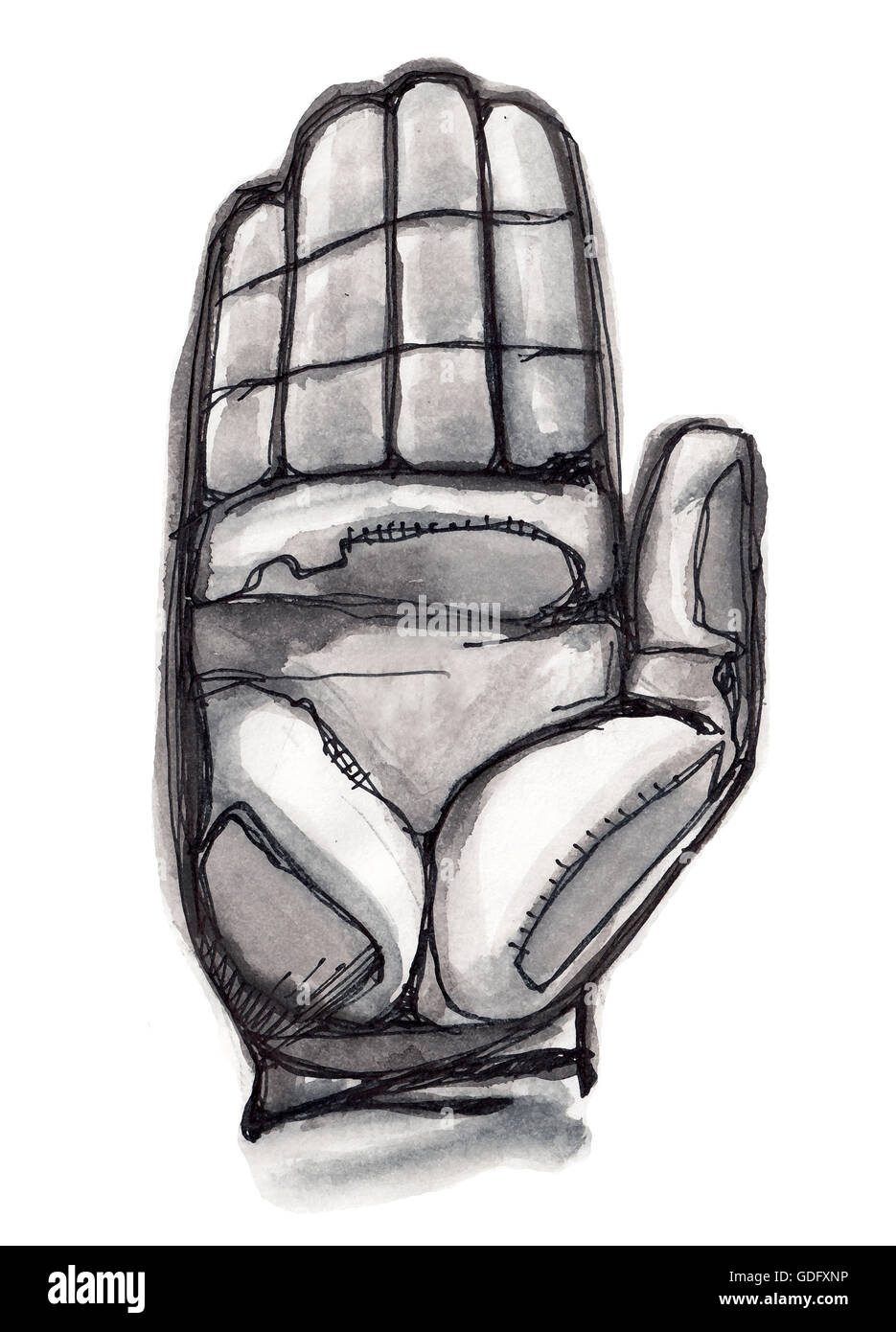 Hand drawn illustration or drawing of a human hand Stock Photo - Alamy